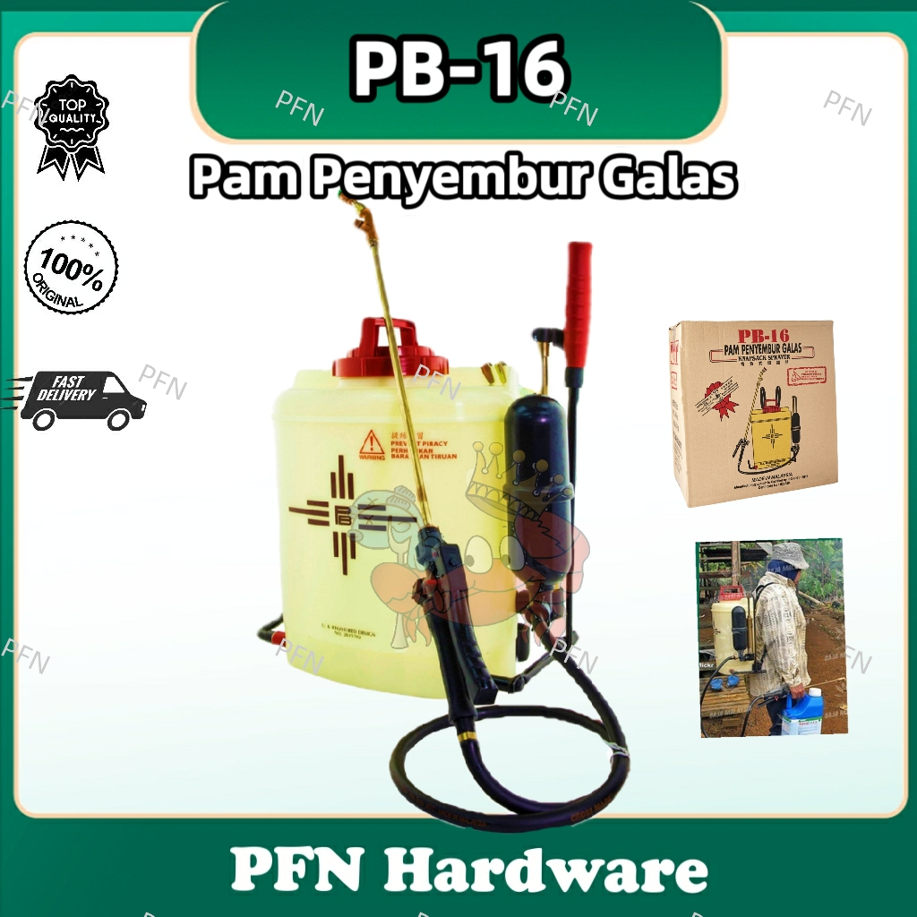 Pam Penyembur Galas PB-16 Knapsack Sprayer 16L/PB16/Gricultural Manual Pump Chemical Pressure ...