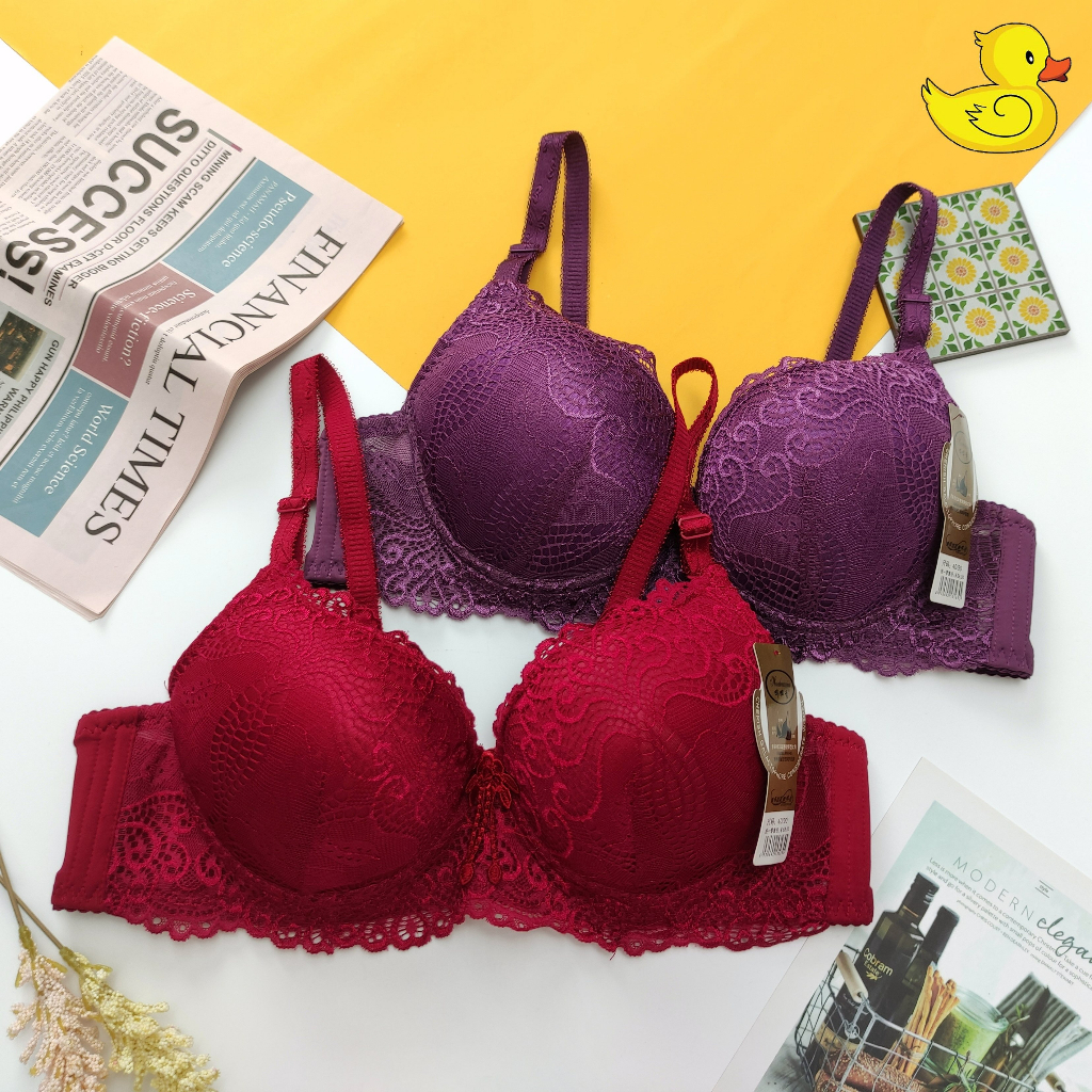 Women Bra Wired Lace Plus Size Baju Dalam Wanita Berwayar Renda Saiz ...