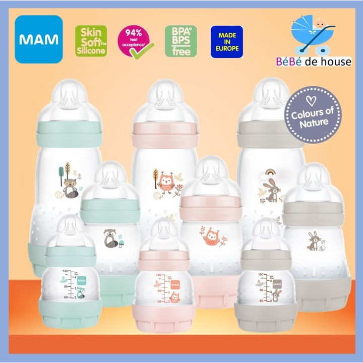 MAM Botol Susu Colours of Nature Anti Colic Baby Feeding Bottle 130ml / 160ml / 260ml | Shopee ...