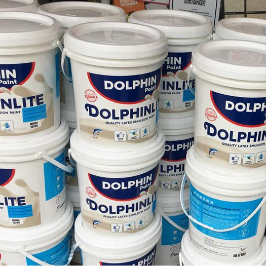 18 LITRES Dolphin Latex Emulsion Paint (Color : White) | Shopee Malaysia