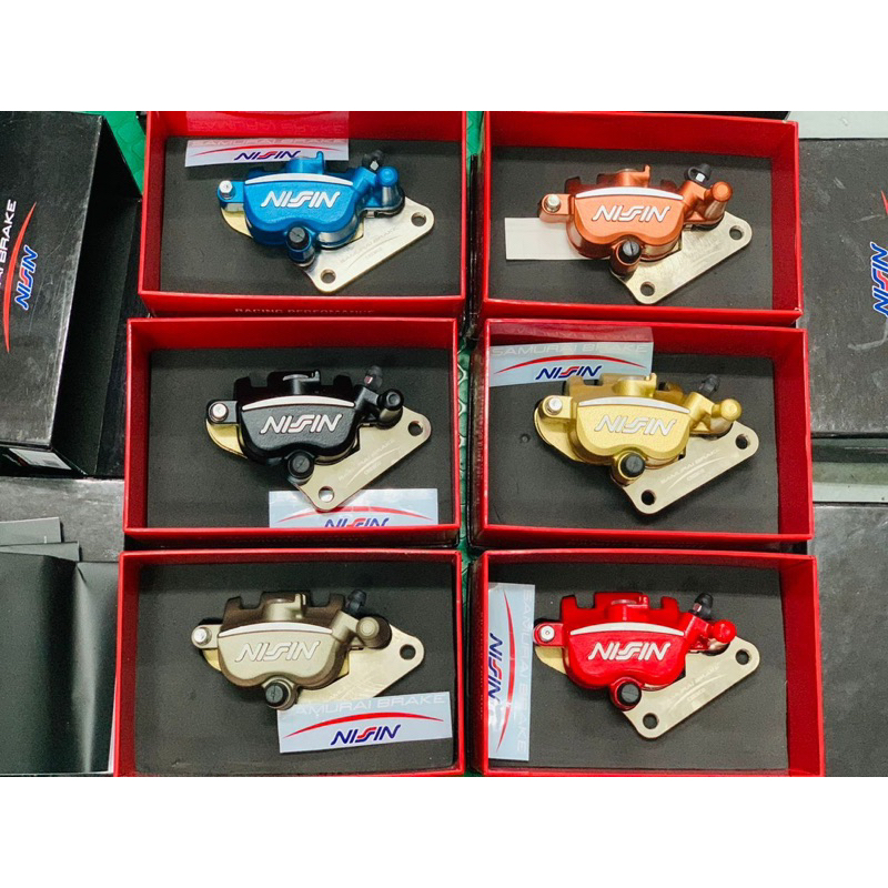 Original Nissin Samurai Caliper with Bracket Set P4 4pot Pnp Yamaha R25 / Nmax / Nvx | Shopee ...