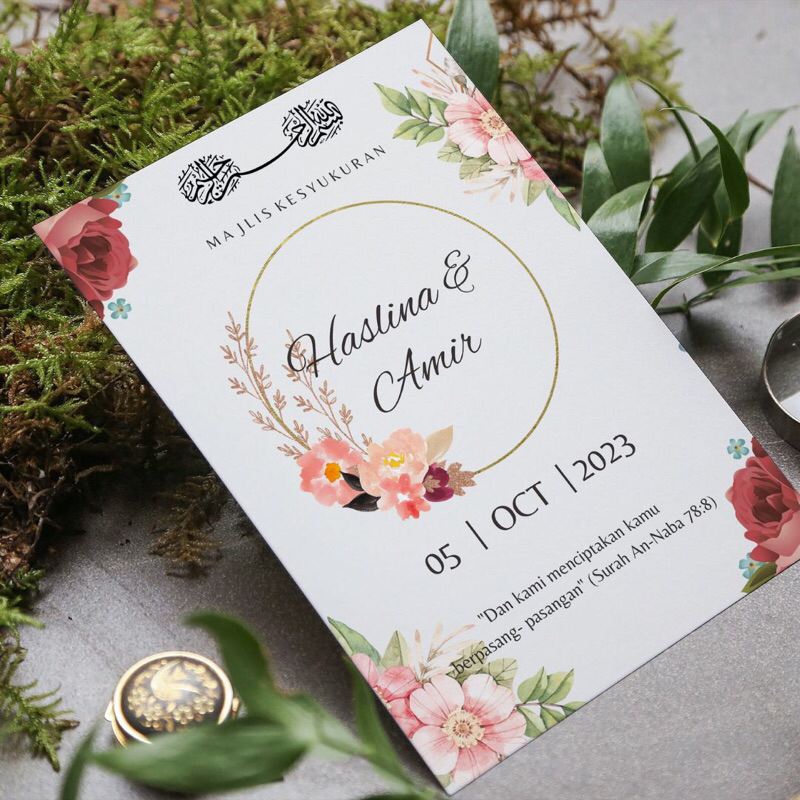 🌺E-Card Wedding Digital Muslim & Non Muslim / Kad Kahwin & Tunang ...