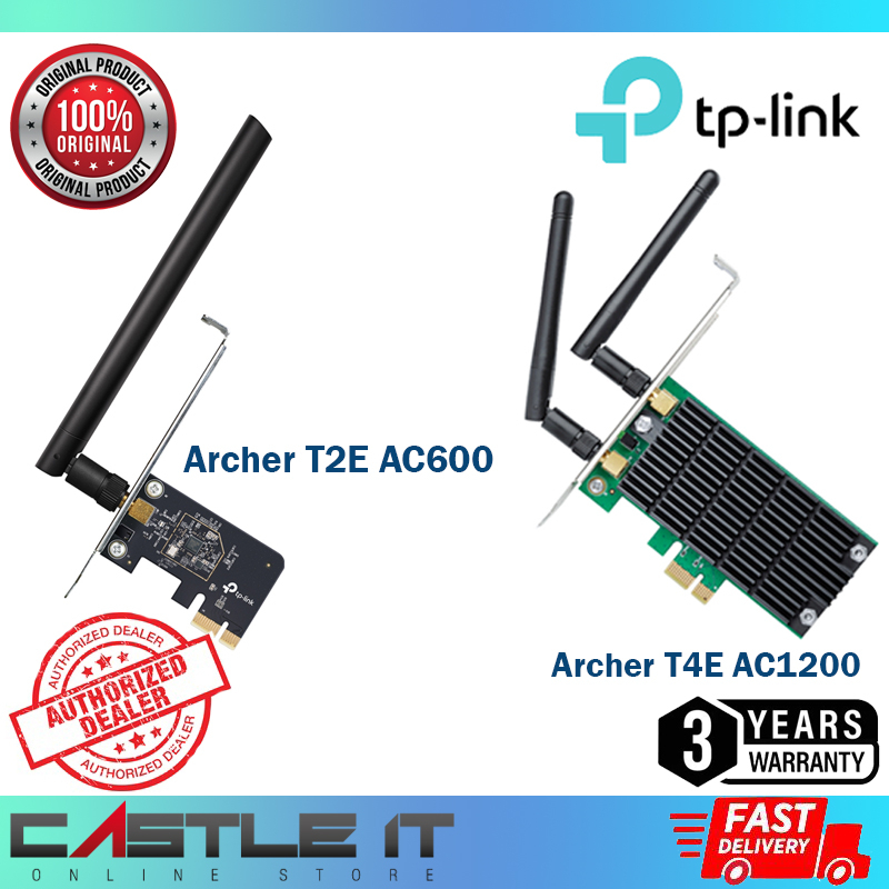 TP-LINK ARCHER T2E AC600 T4E AC1200 WIRELESS DUAL BAND PCI EXPRESS ...