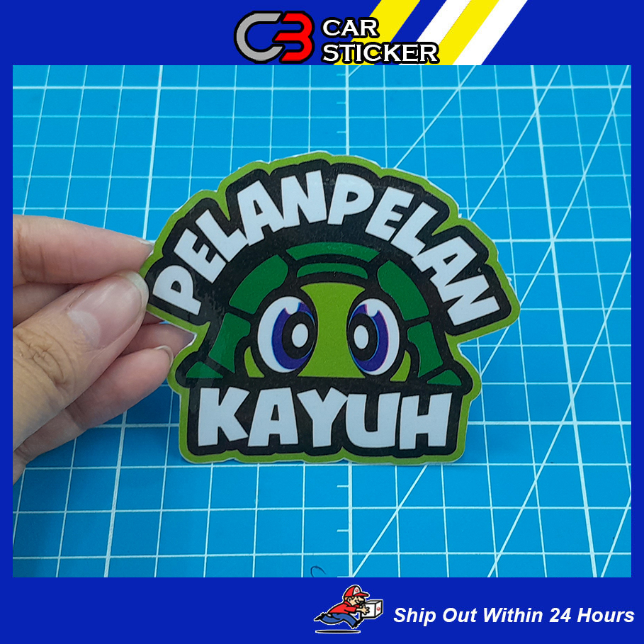 PELAN-PELAN KAYUH KURA-KURA MOTOR STICKER / M031 | Shopee Malaysia