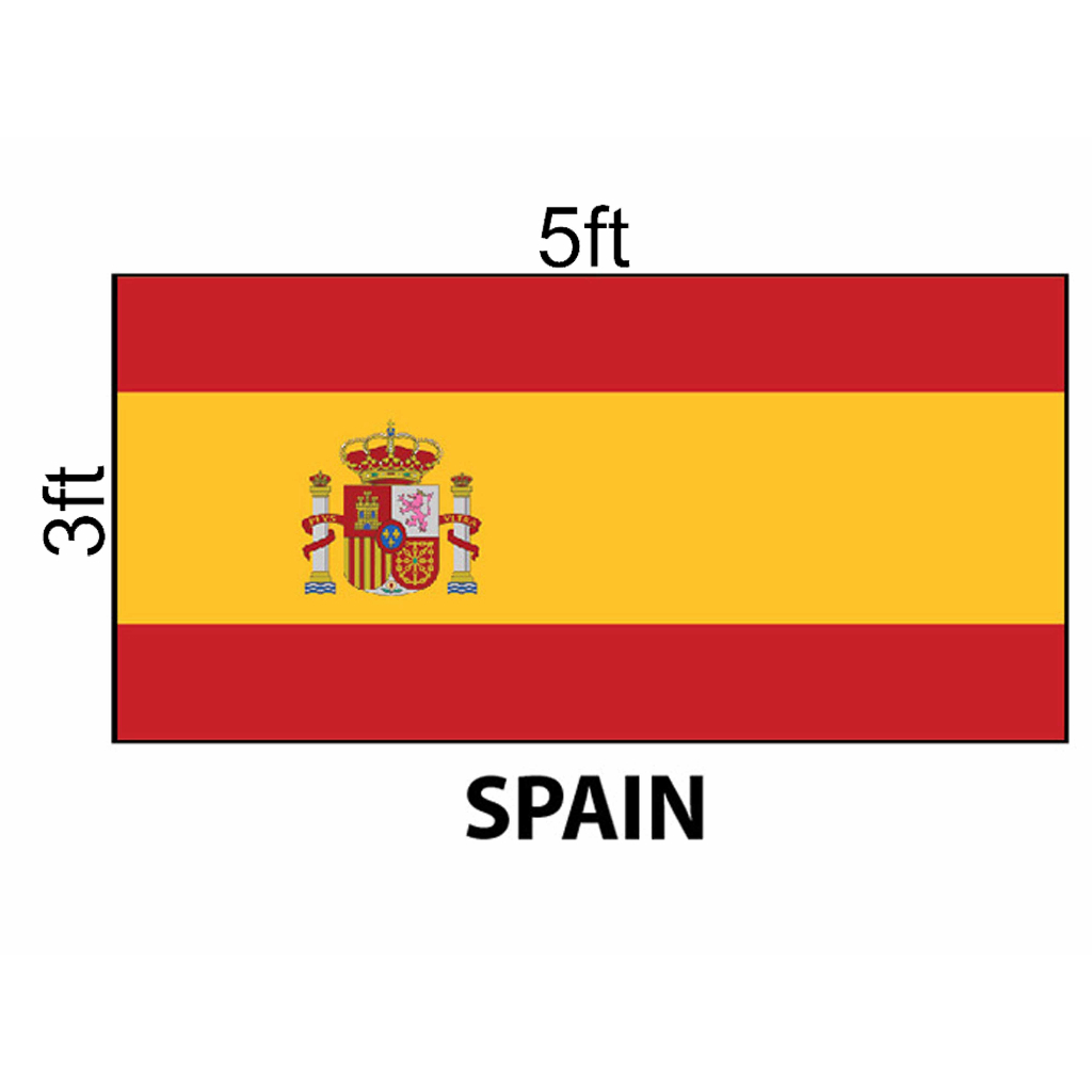 Spain Flag 3x5ft, Bendera Spain 3x5ft, Polyester | Shopee Malaysia