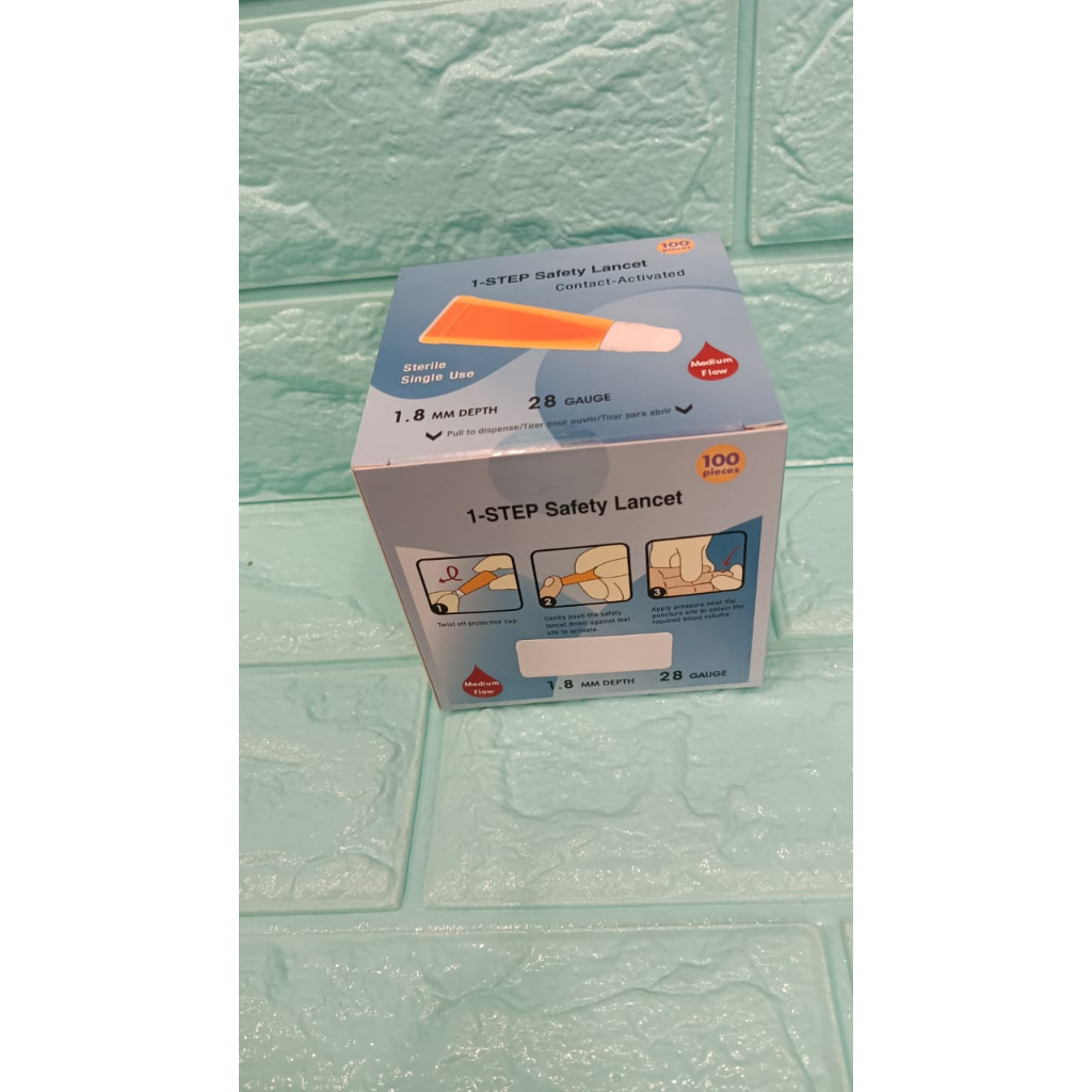 1 - Step Safety Lancet 1.8 MM Dept (100pcs) | Shopee Malaysia