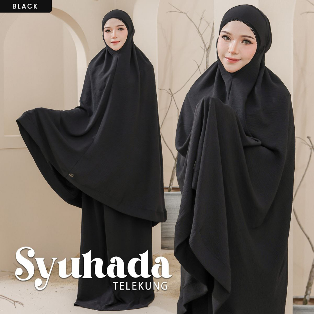 TELEKUNG SOLAT SYUHADA TELEKUNG HARMONI RAMADHAN HITAM PUTIH BY TUNIKMY ...