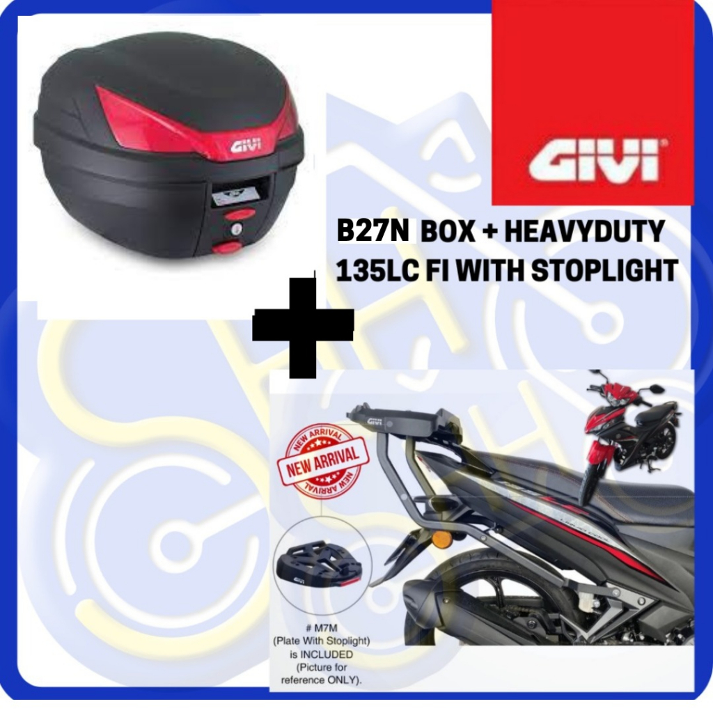 ORIGINAL GIVI BOX B27N ACCESSORIES MONOLOCK TOP CASE ORI GIVI B27N 27 ...