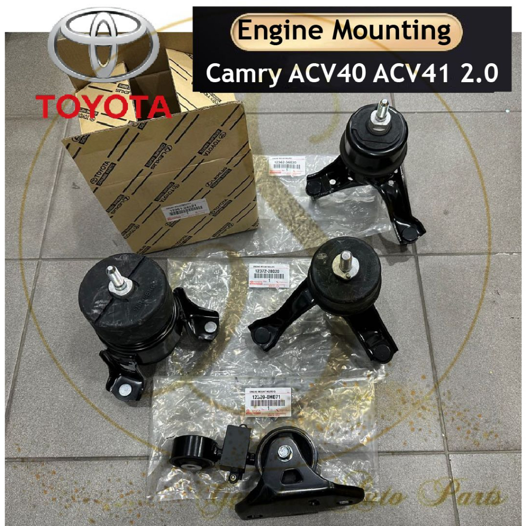 (100% ORIGINAL) TOYOTA CAMRY ACV40 ACV41 2.0 ENGINE MOUNTING 12361-28221 12309-0H071 12372-28020 ...