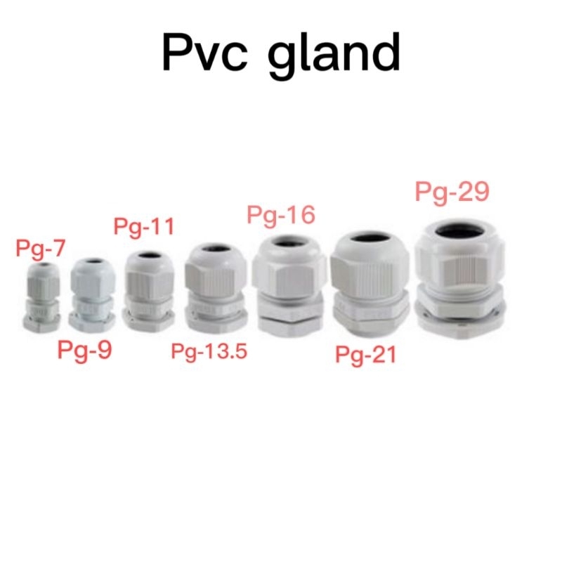 Cable Pvc gland Nylon Ip67 white Pg-7 Pg-9 Pg-11 Pg13.5 Pg-16 Pg-21 Pg ...