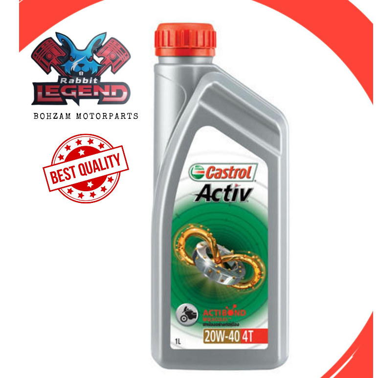 CASTROL 4T ACTIV 100% ORIGINAL 20W-40W MOTORCYCLES | ENGINE OIL ...