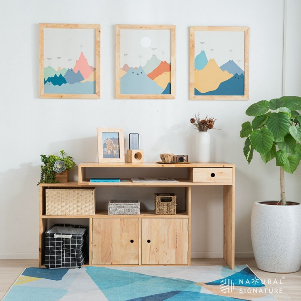 Natural Signature 4756 Tetris 2 in 1 Desk/Solid wood/Wooden Table ...