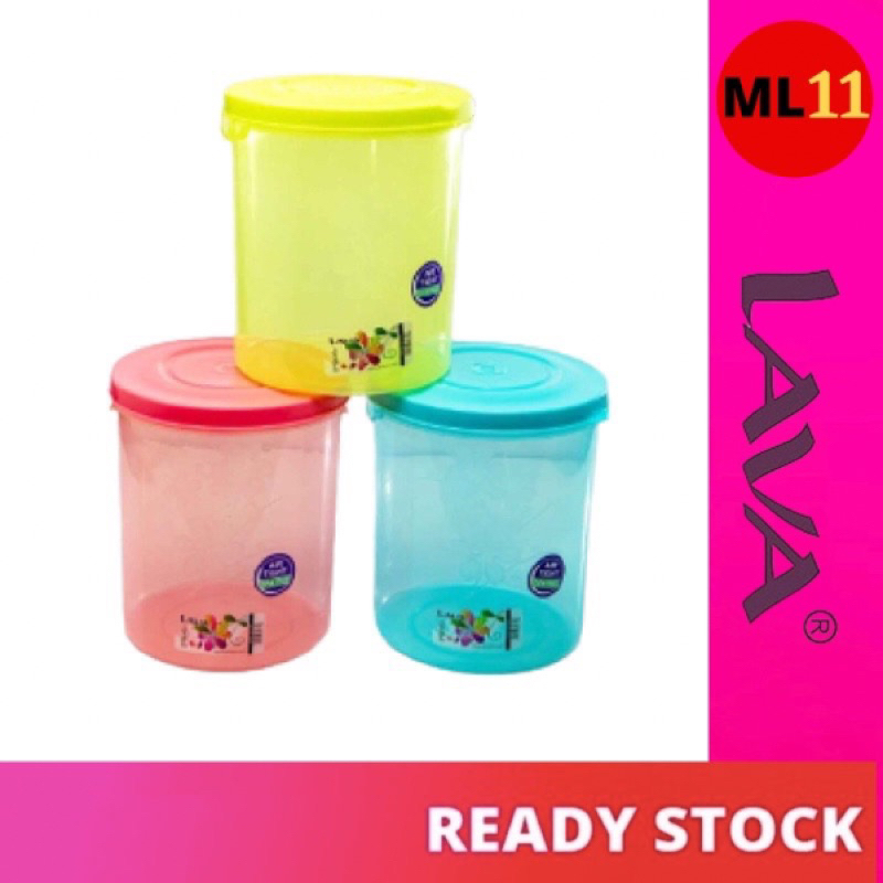 LAVA Air Tight BPA Free Multipurpose Round Container / Bekas Tupperware ...