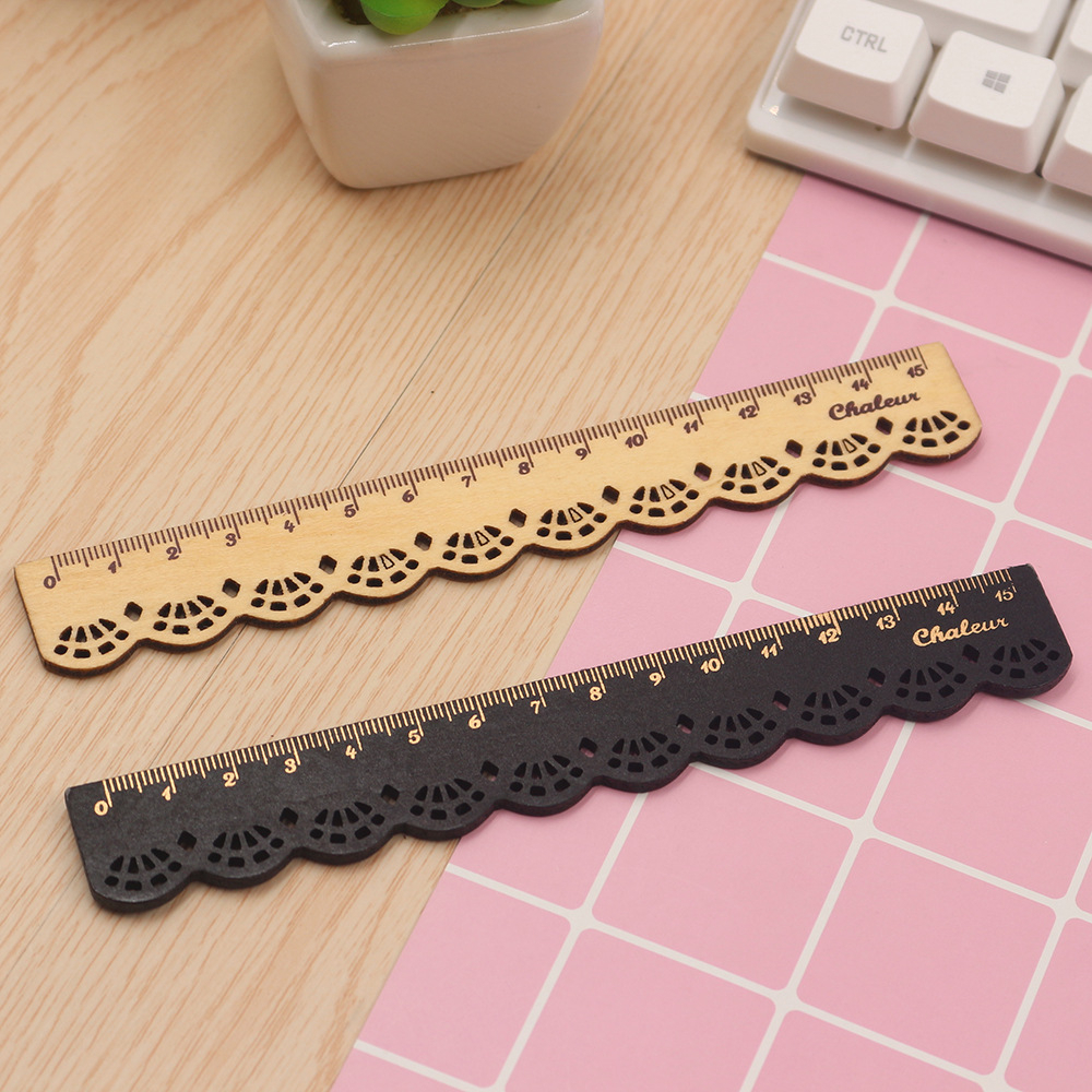 SS Lace Ruler Wooden Ruler Pembaris 15 cm Stationery | Shopee Malaysia