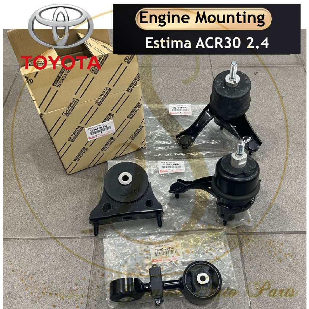 (100% ORIGINAL JAPAN ) TOYOTA ESTIMA ACR30 ENGINE MOUNTING 2.4 12361-28100 12363-28010 12372 ...