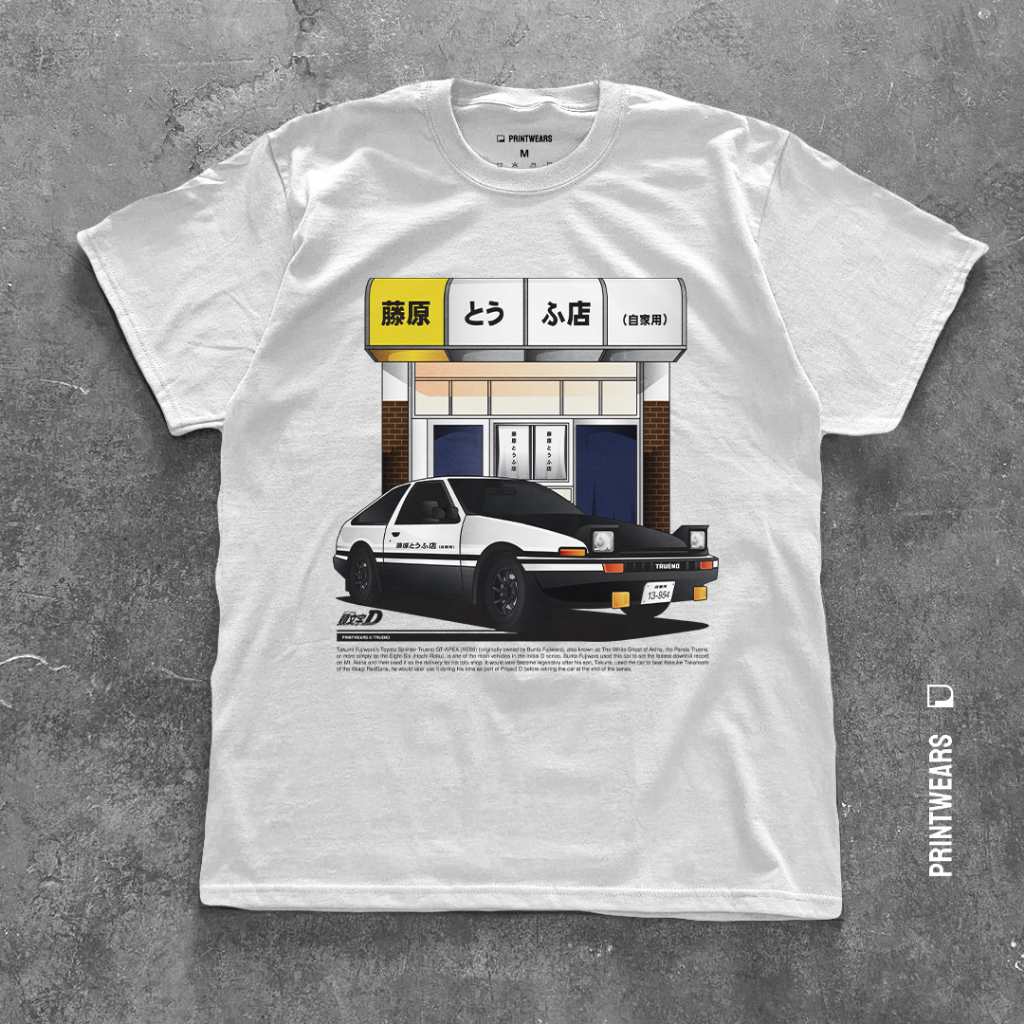 Initial D AE86 Fujiwara Shirt (Ready Stock) Tshirt Short Sleeve Casual ...