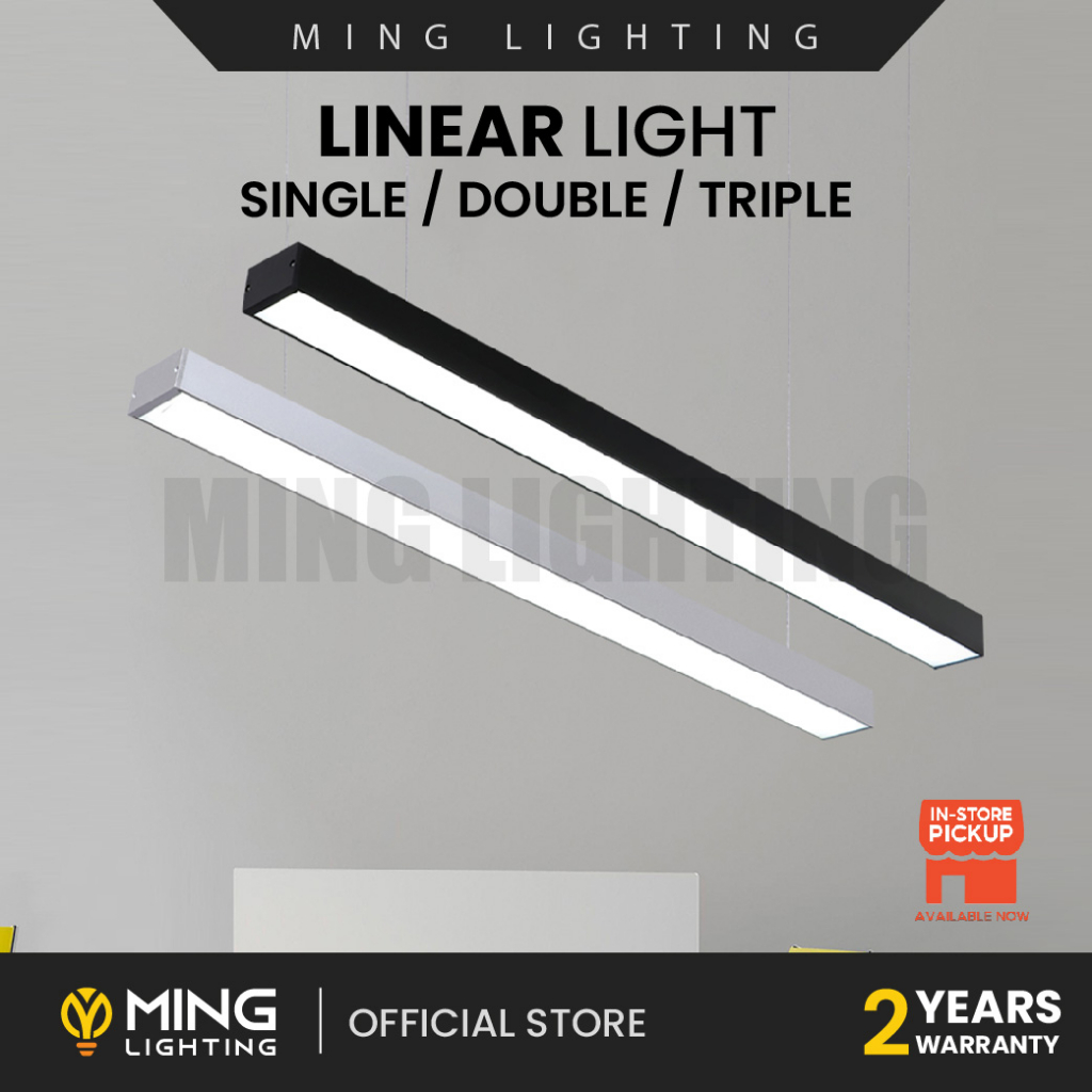 LED T8 Linear Pendant Light Casing Office Light Kalimantang 2FT 4FT ...