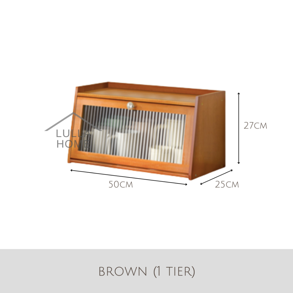 LullaHome Minimalist Muji Nordic Bamboo Cabinet Kitchen Pantry ...