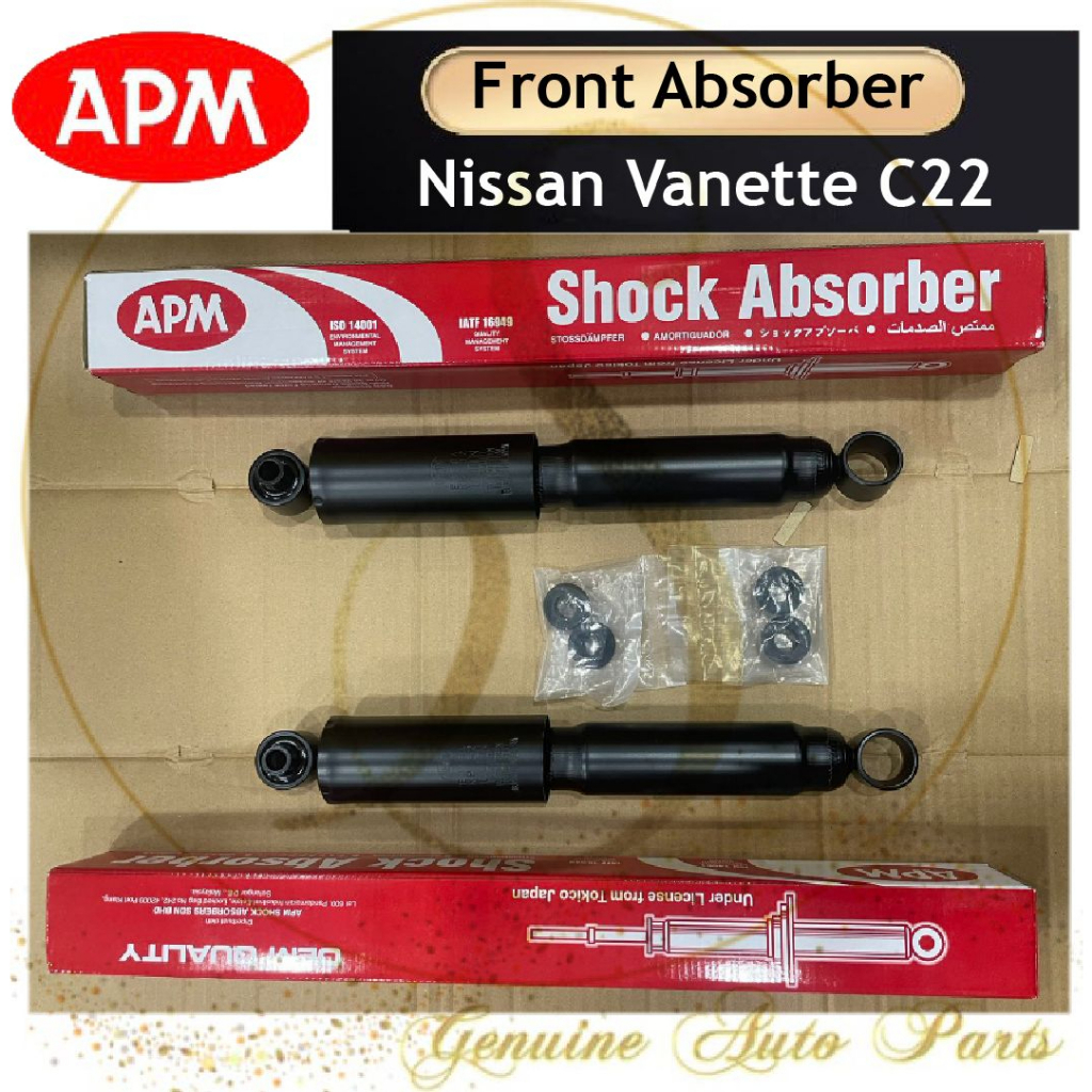 (100% ORIGINAL) APM FRONT ABSORBER GAS SHOCK NISSAN VANETTE C22 1988 ...
