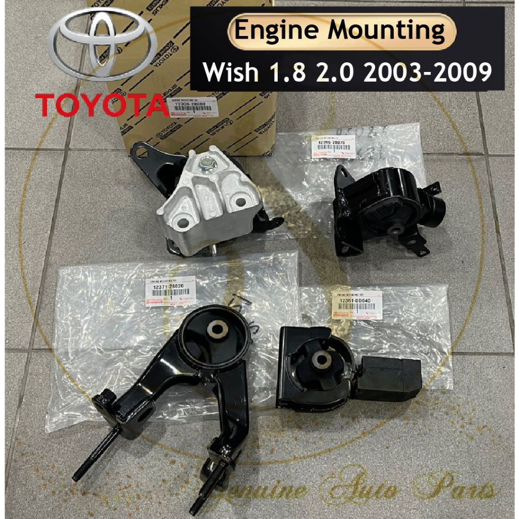 (100% ORIGINAL) TOYOTA WISH 1.8 ZNE10 ENGINE MOUNTING SET 12371-28020 ...
