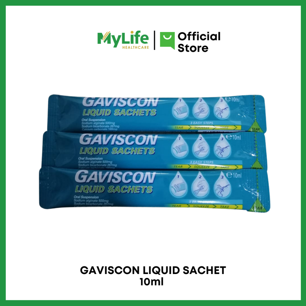 GAVISCON LIQUID SACHET (RELIEF HEARTBURN) (10ml) | Shopee Malaysia