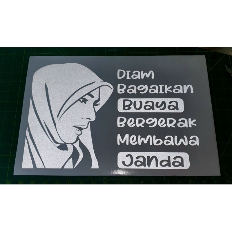 DIAM BAGAI BUAYA STICKER TAMPAL LUAR,STICKER JANDA, | Shopee Malaysia