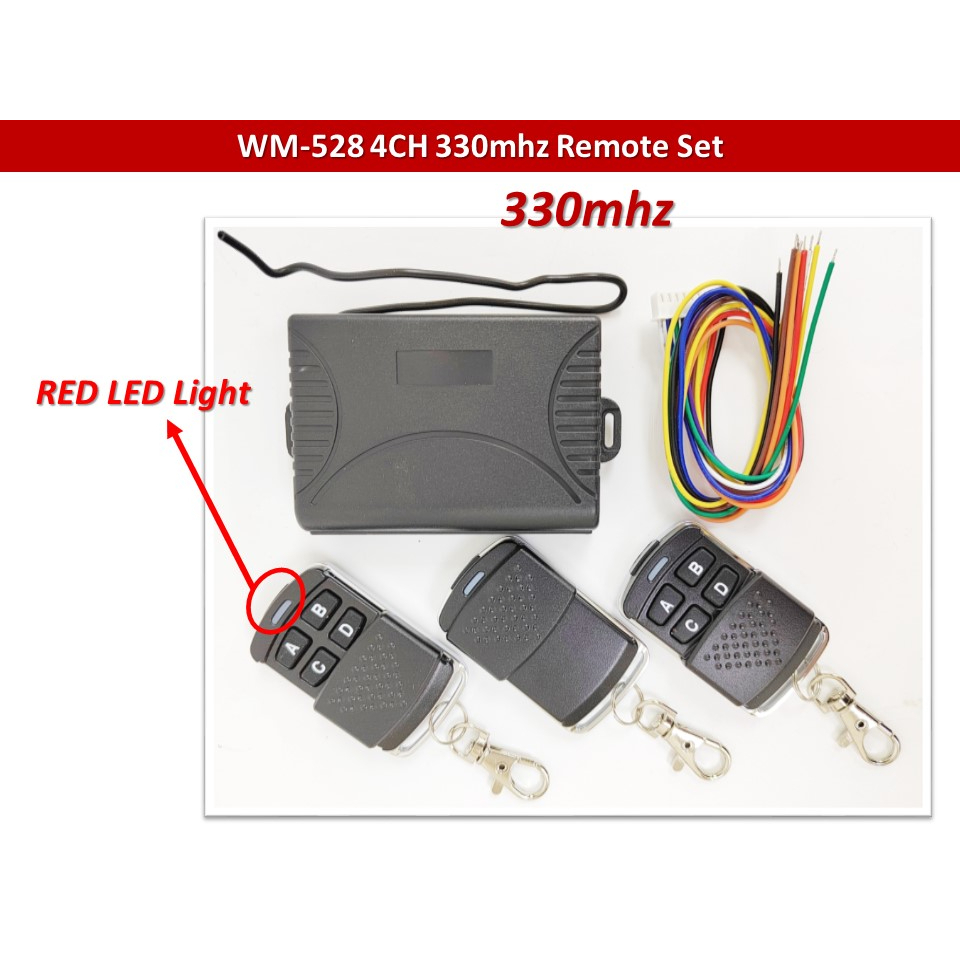 Autogate 4 Channel Remote Set - 4CH Remote + Receiver (DIP Switch Type ...