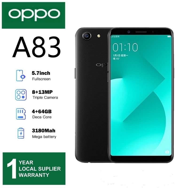 OPPO A83 4GB RAM + 64GB ROM 5.7 Inch 13MP LTE (Used) Original | Shopee Malaysia