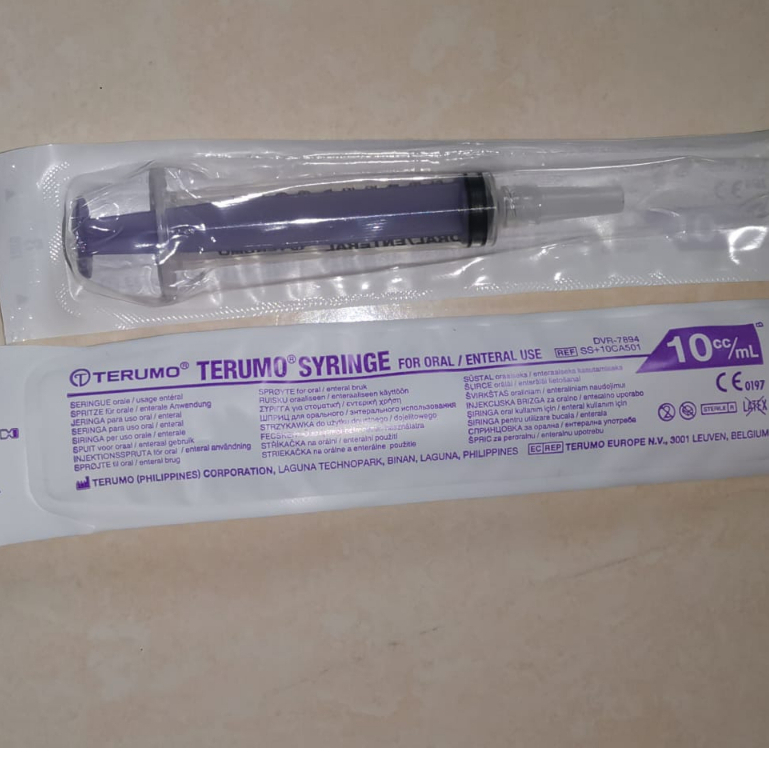 10ML TERUMO SYRINGE FOR ORAL/ENTERAL USE FOR RYLES TUBE FEEDING | Shopee Malaysia