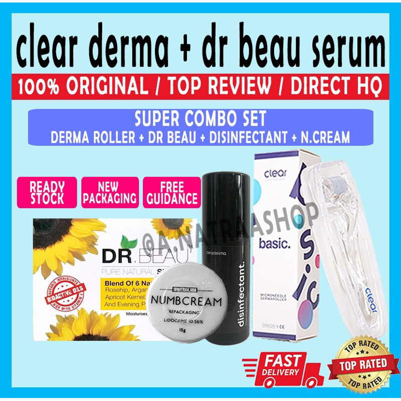 [NEW BATCH FULL SET] Derma Roller CLEAR + Dr Beau serum [0.5 1.0 Basic ...