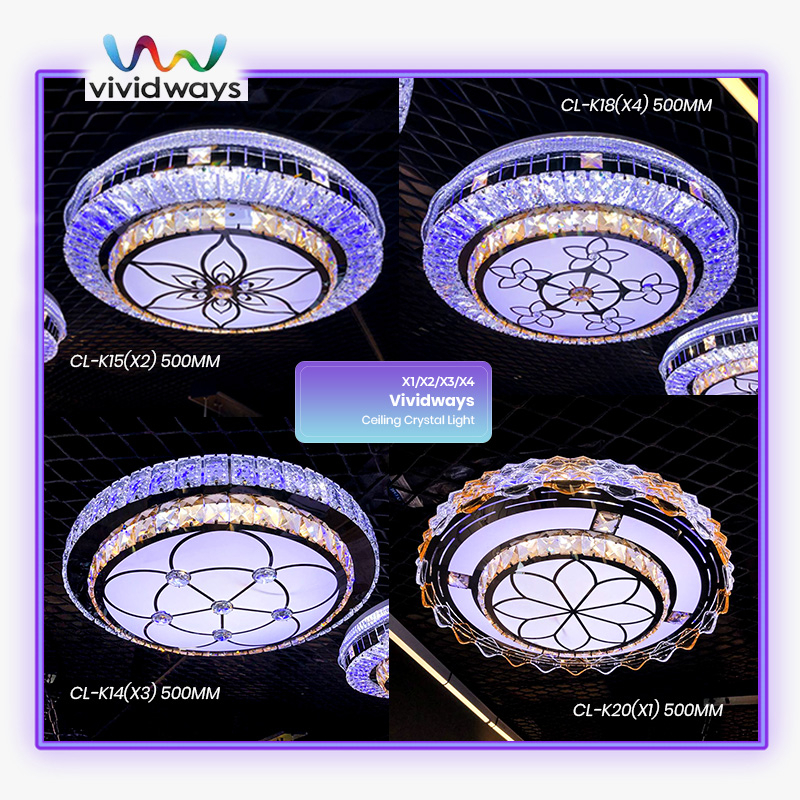 K2 VIVIDWAYS CEILING LIGHTS CRYSTAL CL-K14/K15/K18/K20 (X3/X2/X4/X1 ...