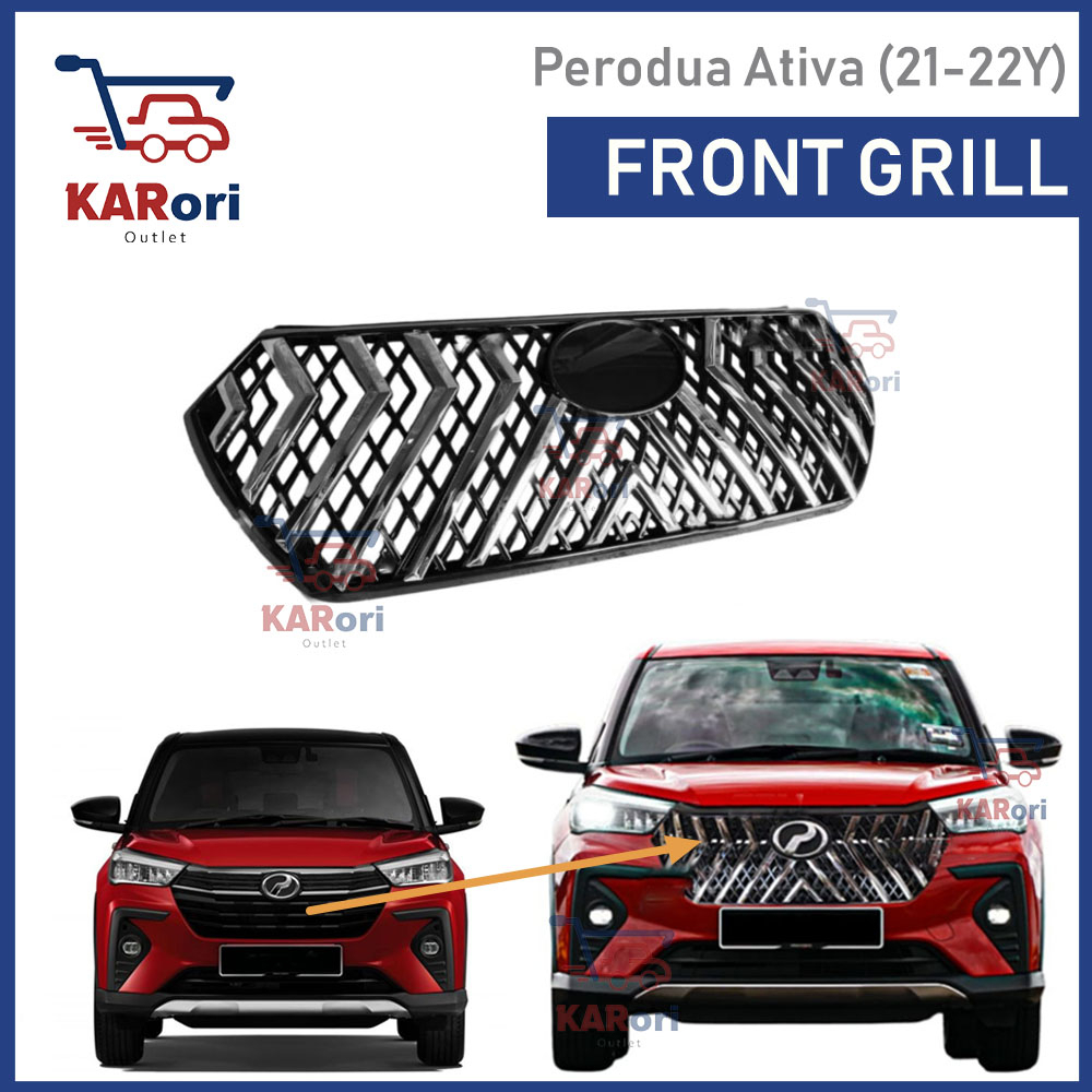 PERODUA ATIVA 2021-2022Y GRILL / ATIVA ABS CRHOME GRILL | Shopee Malaysia