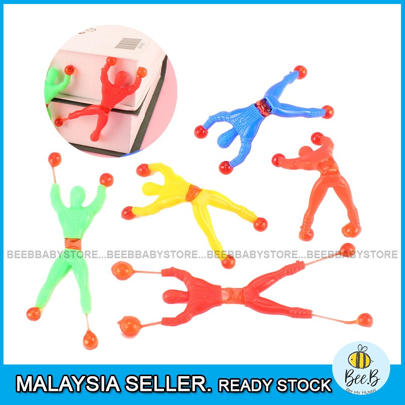 Flexible Climb Sticky Men Toys Spider-Man Meteor Hammer Toy Wall Toy ...
