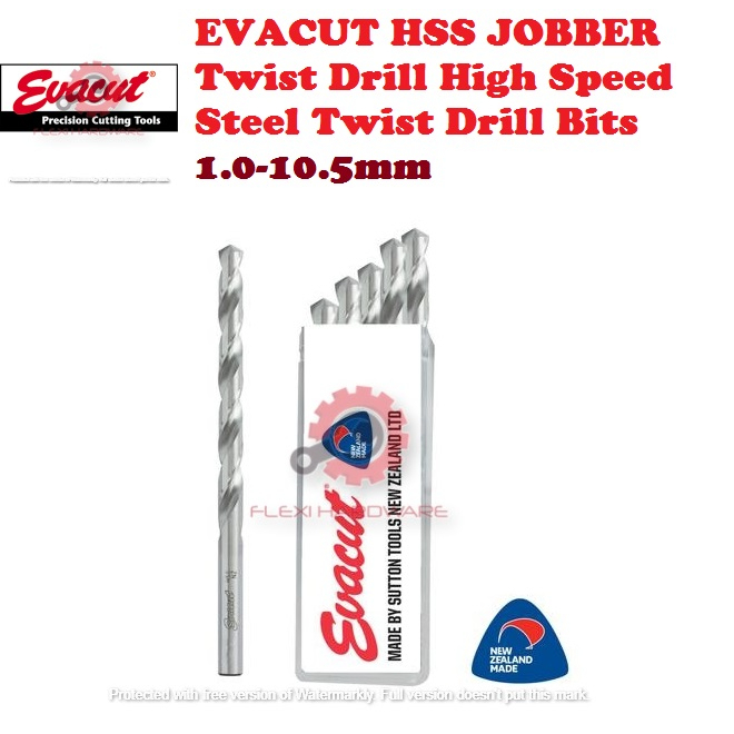 EVACUT / SUTTON 1.0-10.5mm HSS JOBBER Twist Drill High Speed Steel Twist Drill Bits | Shopee ...