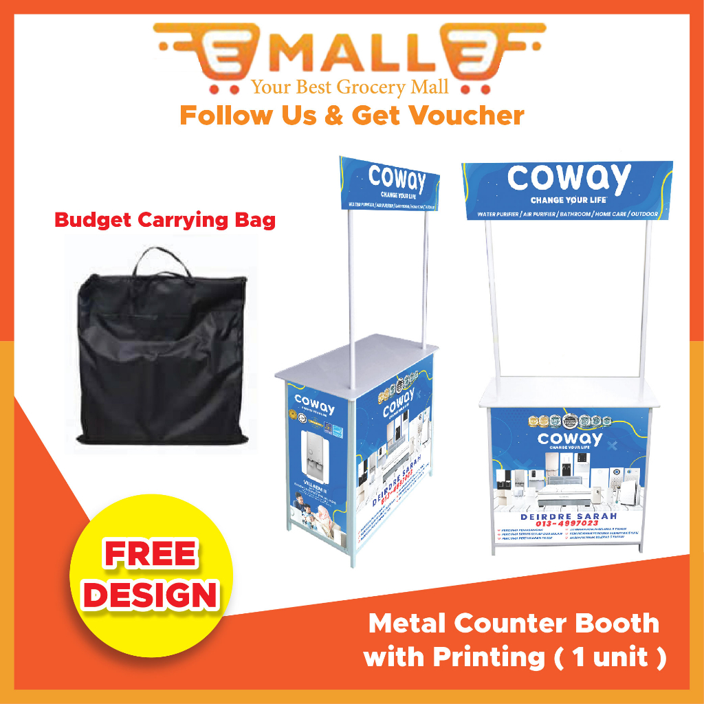 Metal / Iron Promotion Counter Booth (FREE Design Included Printing ...