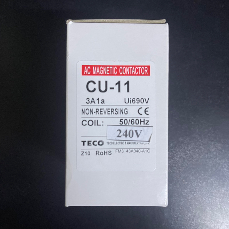 TAIAN-JAYA AC Magnetic Contactor CU-11 (240V & 415V) | Shopee Malaysia