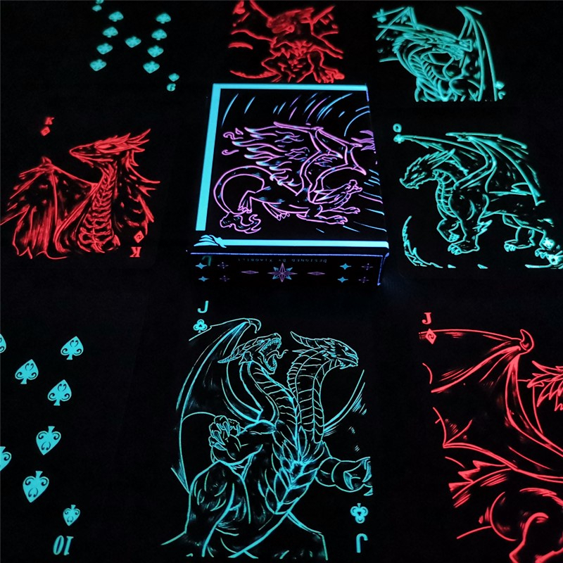 Dragon Chant UV Fluorescent Glowing Cardistry Playing Cards | Shopee ...