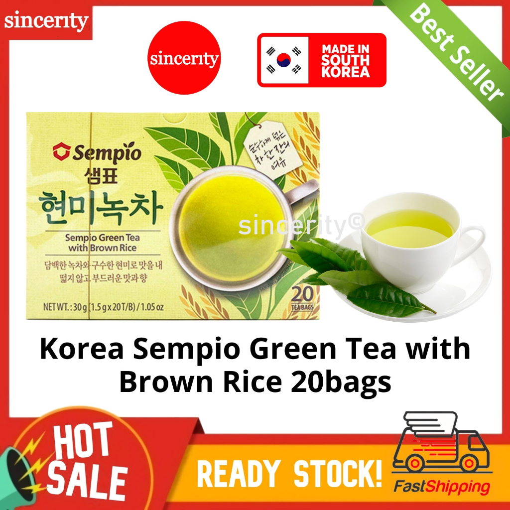 Korea Sempio Green Tea with Brown Rice 【20 teabags】Korea Tea Teh Hijau ...