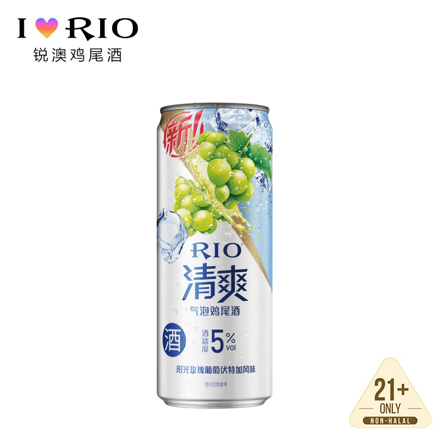 清爽系列 独家代理 RIO 鸡尾酒 阳光玫瑰葡萄伏特加 罐装 330毫升 RIO Cocktail Sparkling Series Grape Vodka Flavor 330ML ...