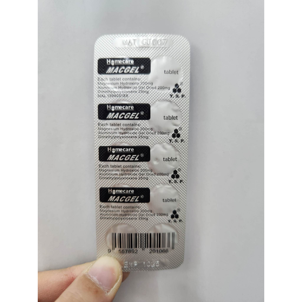 YSP Homecare Macgel Tablet 10 tablets (exp:10/2025) | Shopee Malaysia