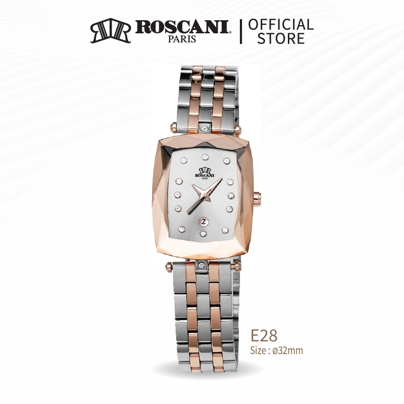 Roscani Camille E28 Rose Gold Bracelet Women Watch - Diamond Cut ...