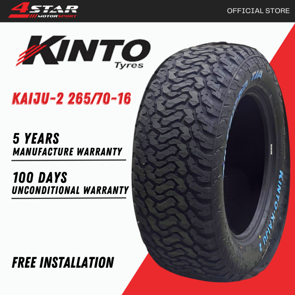 KINTO TYRES KAIJU-2 265/70-16 [Installation Provided] | Shopee Malaysia