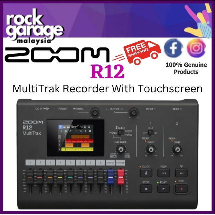 Zoom R12 MultiTrak Recorder With Touchscreen ( R-12 / R 12 ) | Shopee ...