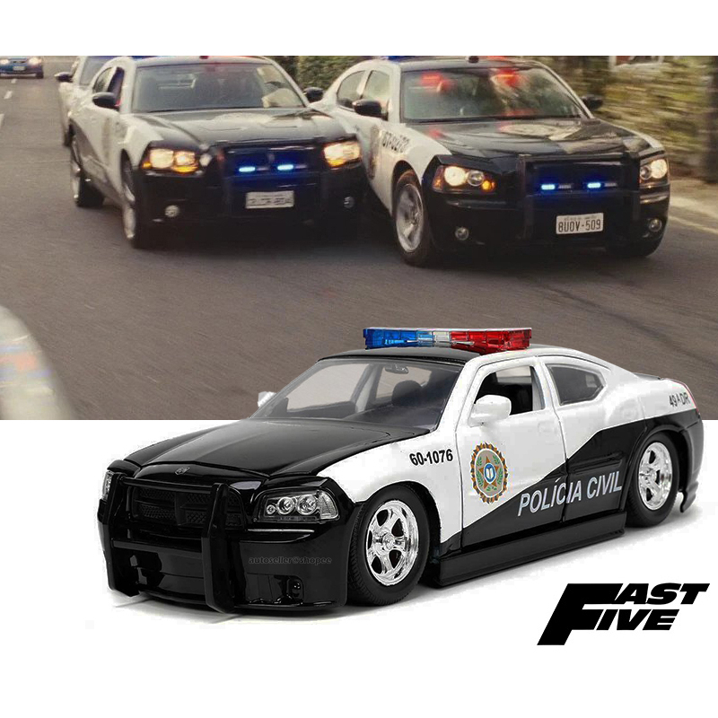 FAST & FURIOUS MOVIE CAR - 2006 DODGE CHARGER POLICE (POLICIA CIVIL) 1: ...