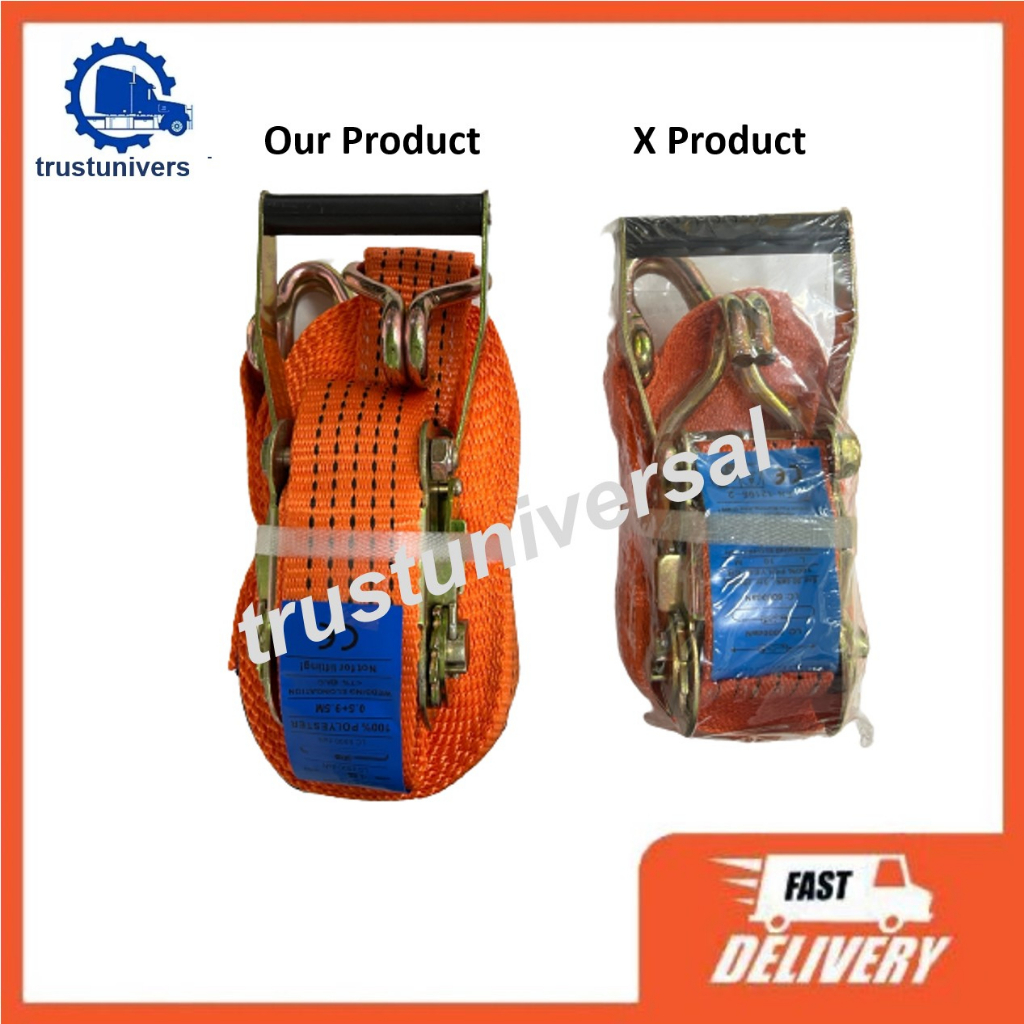 Ratchet Tie Down Strap Cargo Belt Tali Pinggan Pengikat Canvas Lori ...