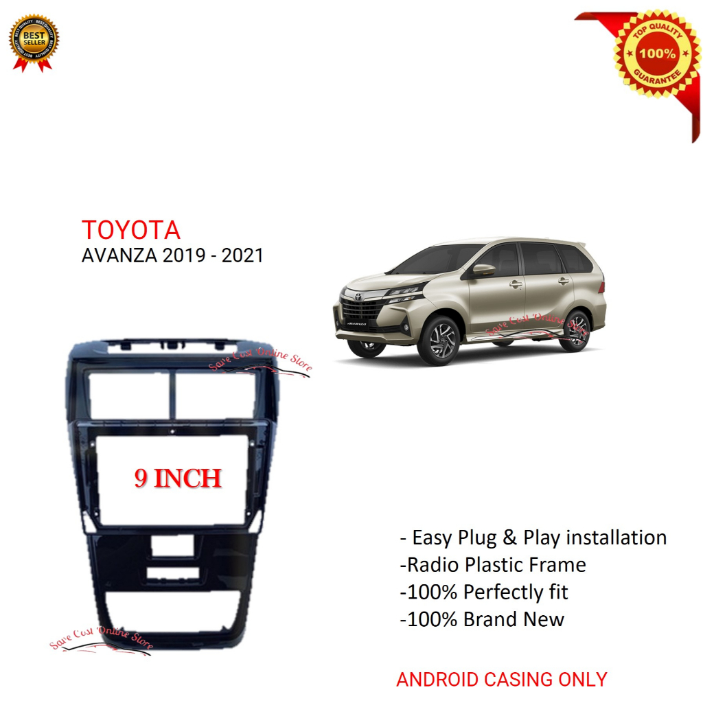 TOYOTA AVANZA 2019 - 2021 9 INCH ANDROID PLAYER CASING | Shopee Malaysia