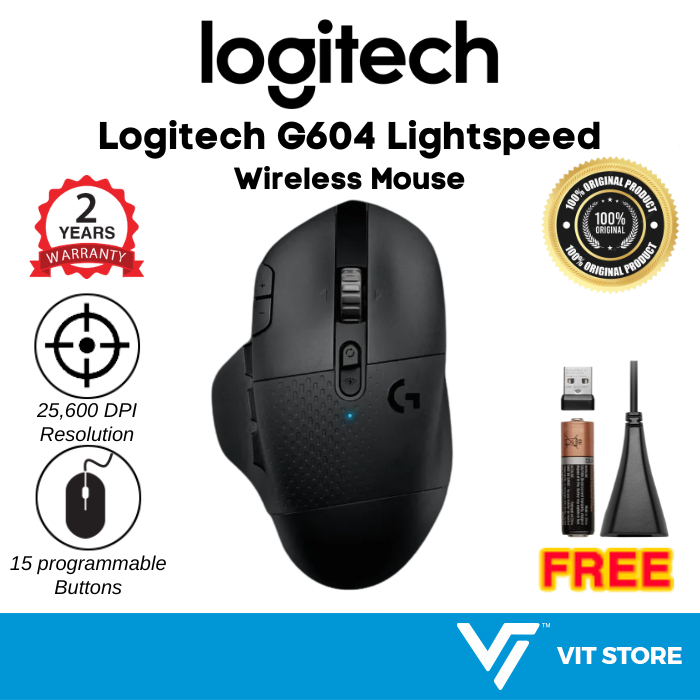 Logitech G604 Lightspeed Wireless Gaming Mouse for PC Computer 25,600 ...