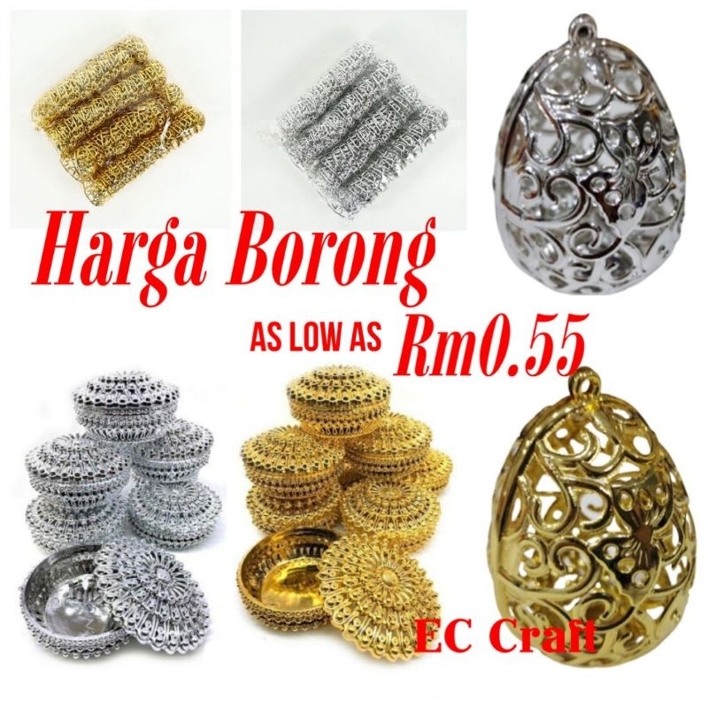 BORONG BEKAS BUNGA RAMPAI / BEKAS KERAWANG / DECORATIVE SOUVENIR ...