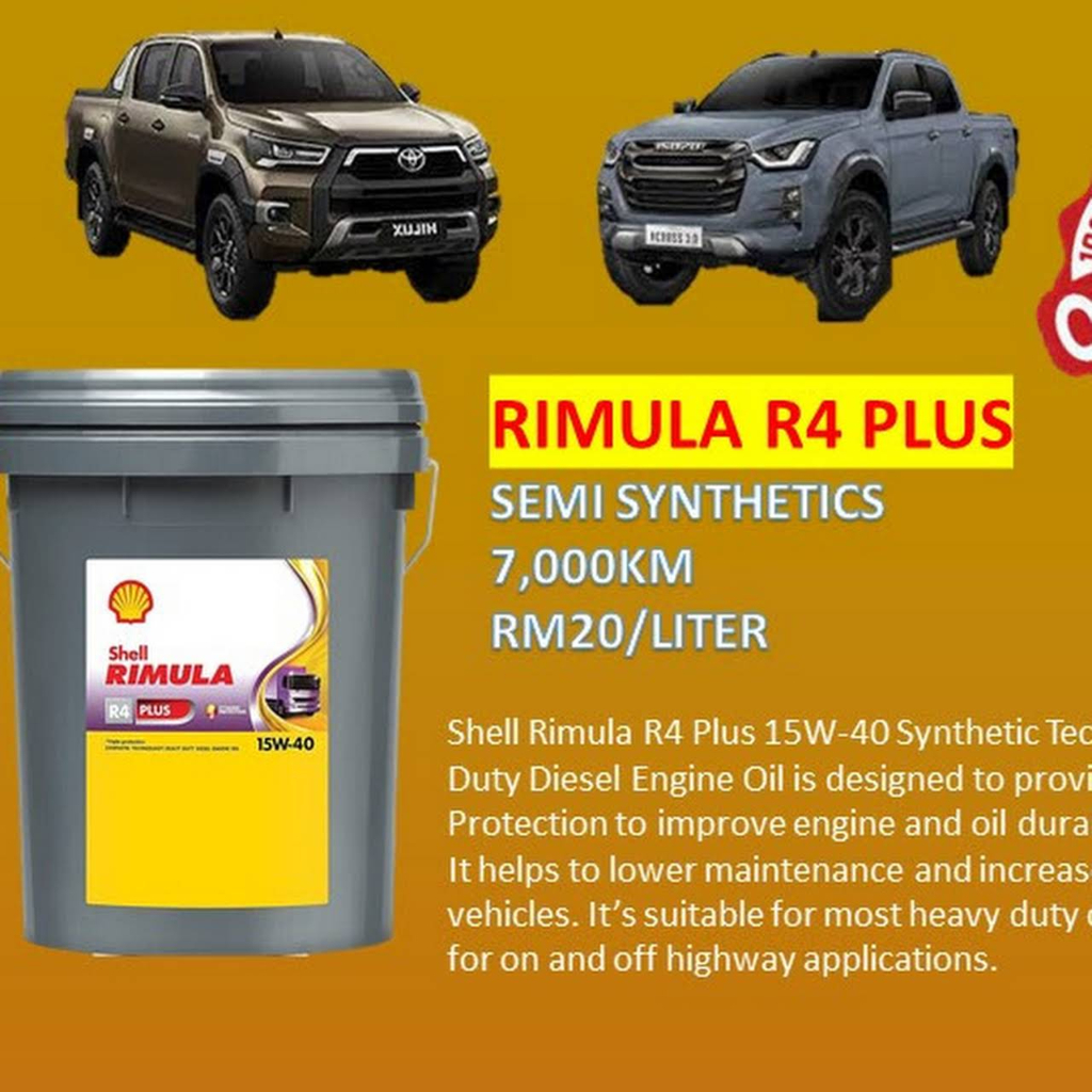shell rimula r4plus 15w40 | Shopee Malaysia