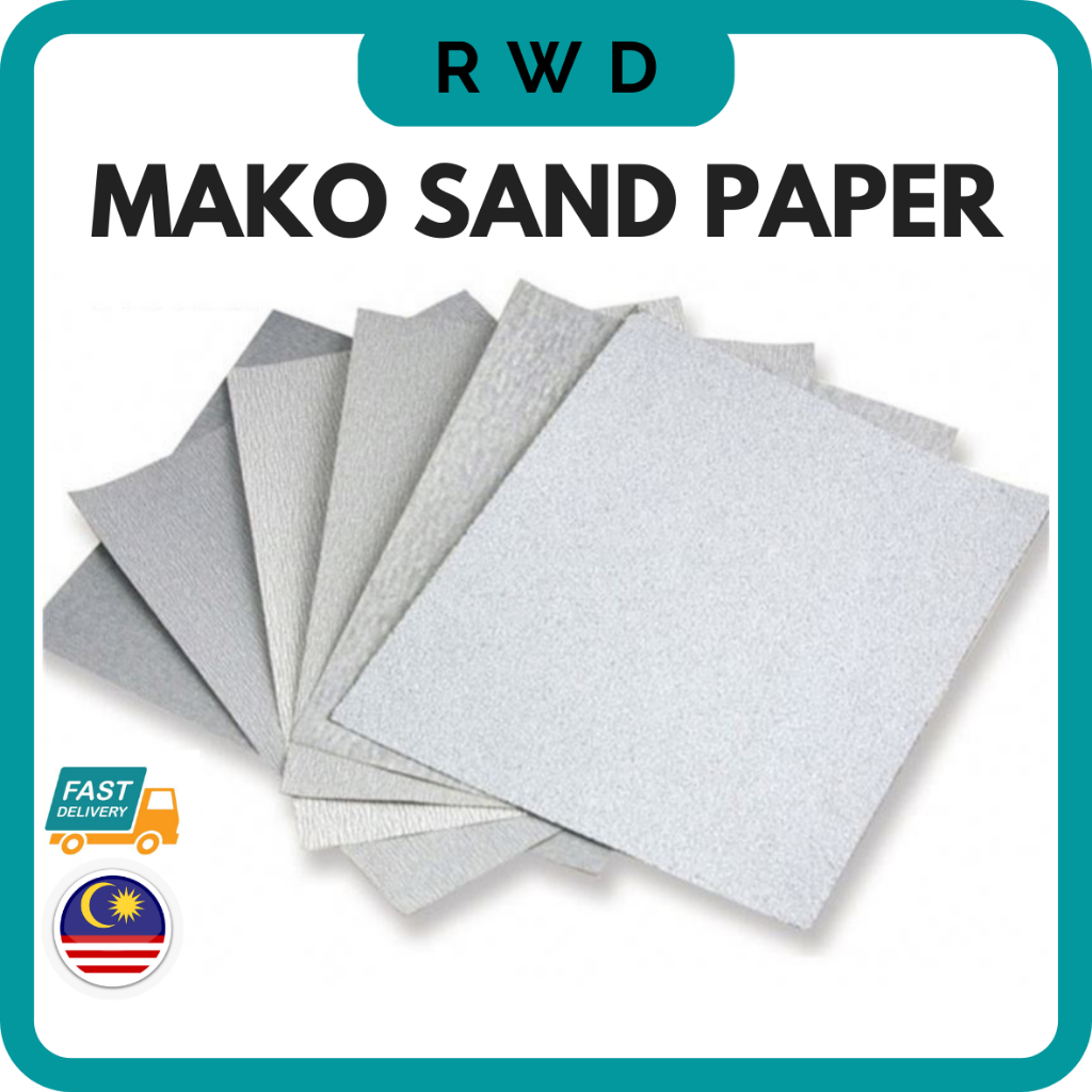 Mako Original Luxury Quality Sand Paper Sheet Wood Sanding Dry Work ...